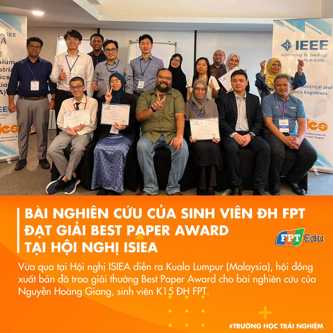 Bài nghiên cứu của sinh viên Trường Đại học FPT đạt giải Best paper ...